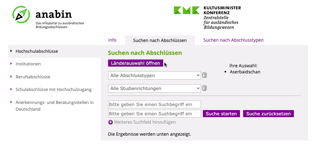 Anabin #3 - Printout Degree